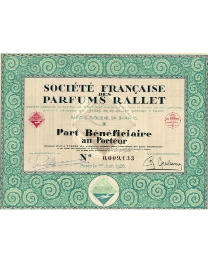Sté Française des Parfums Rallet