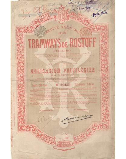 Société Anonyme des Tramways de Rostoff (sur le Don), Russie